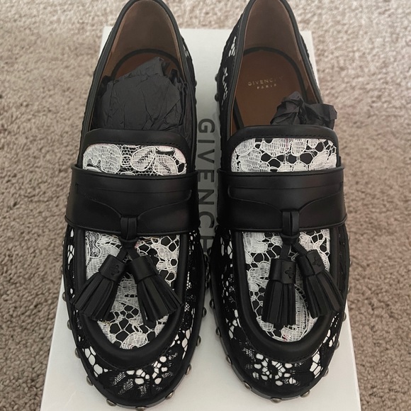Givenchy | Shoes | Authentic Nwt Givenchy Lace Studded Loafers Size 365 ...
